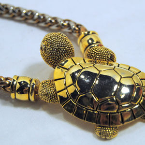 Jewelry | Necklace Gold Plated Turtle With Chunky Chain | Poshmark